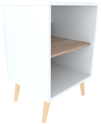 Scandi Night Stand – White – R-CE-63 – Demo Dealz